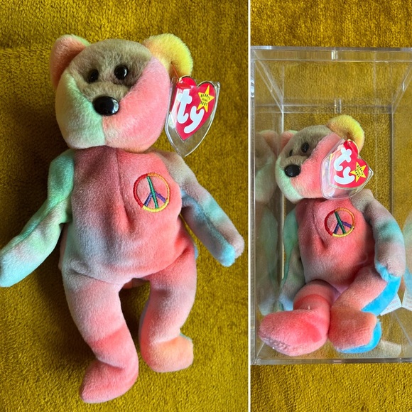 Ty | Toys | 996 Peace Bear Beanie Baby | Poshmark